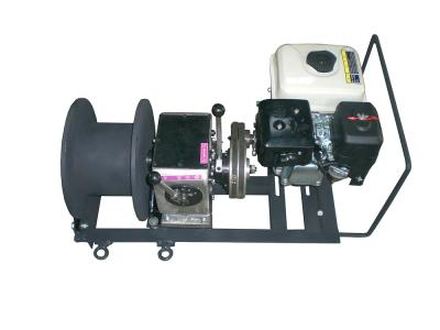 China Pole Setting Gasoline Cable Drum Winch Lifting 1 Ton , Cable Puller Winch for sale