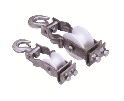 China Transmission Line Stringing Tools Conductor Stringing Pulley Block for Aerial Cable for sale