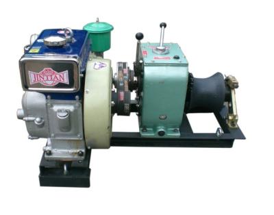 China Capstan Cable Winch Puller With Diesel Engine Power Motor 4HP for sale