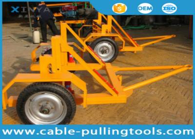 China 5 Ton Cable Reel Trailer , Cable Drum Carrier for stringing with automatic braking device for sale