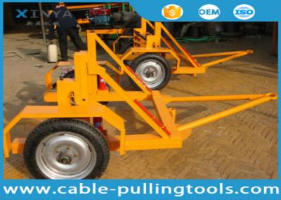 중국 8 톤 케이블 권선 운반대, 축선 막대기를 가진 케이블 드럼 트레일러 판매용
