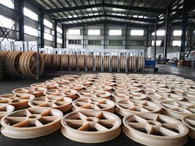 China Blocos de poleia de algodão para dois condutores de três fios 300-900mm2 40-105kn à venda