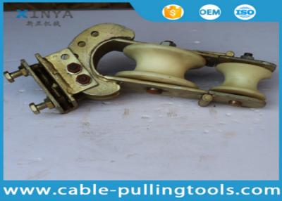 China 20KN Crossarm Mounted Transmission Line Stringing Tools Three Purpose Stringing Pulley Block for sale