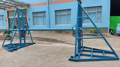 China 5 Ton Hydraulic Cable Drum Jack Stand with 1.5 Meters Lifting Height and 5000 kg Capacity for Overhead and Underground Cable Installation for sale