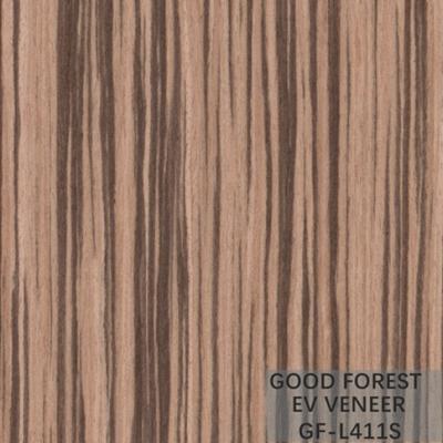 Cina La zebra dell'impiallacciatura di EV ha costruito il legno per impiallacciare il grano diritto di colore naturale in vendita