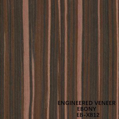 Chine Service adapté aux besoins du client pour la couleur claire coupée droite composée Reconstituted Ebony Wood Veneer X812 tondue de retour pour la porte à vendre