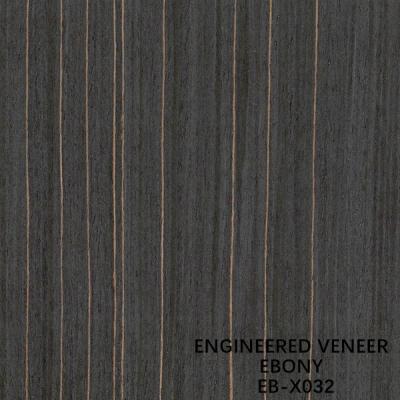 Chine Ebony Engineered Wood Veneer décoratif X032 2500x640MM pour l'OIN de fantaisie de contreplaqué à vendre