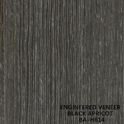 Chine La fantaisie d'abricot noir a reconstitué le quart en bois de placage a coupé le grain droit 0.15-0.55mm à vendre