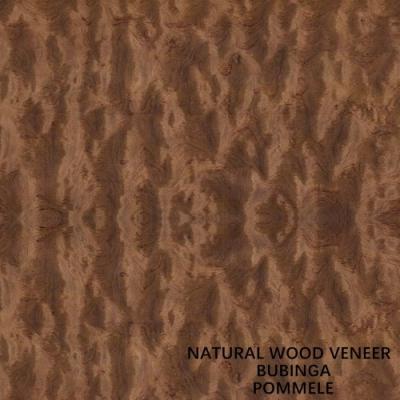 China Pommele Grain Africa Natural Bubinga Wood Veneer 0.5mm For Musical Instruments en venta