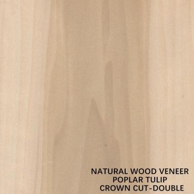 China Double Color American Natural Poplar Wood Veneer Flat Cut Crown For Fancy Plywood en venta
