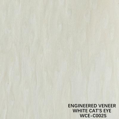 Chine Reconstituted Composite Wood Sheets Veneer Burl And Root White Cat Eye 002S 0.15mm à vendre