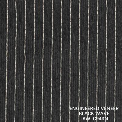 Chine 2500-3100mm Veneur en bois Noir ondulé 943N Noir et blanc Pour les revêtements muraux à vendre