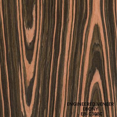 China Reconstituído Madeira Engenharia Veneer Crown Cut Ebony 0.15-0.60mm espessura para o interior do carro à venda