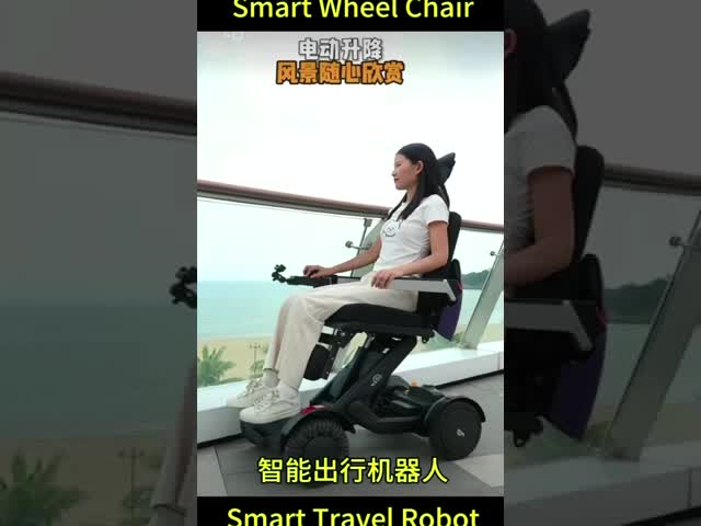 O robô de viagem inteligente eléctrico aumenta e diminui