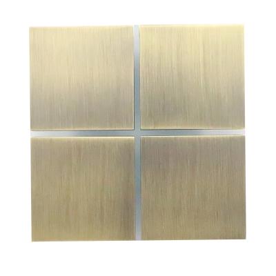 China Factory Price New Design Wholesale KNX 4 Gang Metal Push Button Full Touch Smart Wall Light Switch Smart Switch for sale