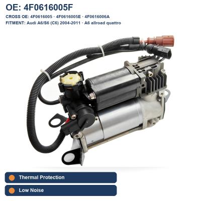China Audi A6 C6 Air Suspension Compressor 2004-2011 OE 4F0616005F With Relay / Dryer for sale