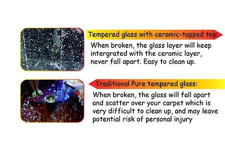Modern Fixed Dining Table With Chinese Ceramic Streamlined Steel Triangular Legs 1