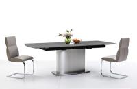China Stainless Extension Dining Table With HPL Laminate Powder Coating for sale