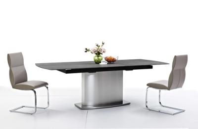 Китай Stainless Extension Dining Table With HPL Laminate Powder Coating продается