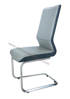 China Beklede Pu het Dineren Stoelen, Chrome-het Dineren Stoel Op zwaar werk berekende Benen Te koop