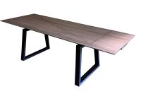 China HPL Laminated Modern Extension Dining Table Eco Friendly Scratch Proof for sale