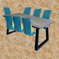 China HPL Laminated Modern Extension Dining Table Eco Friendly Scratch Proof for sale