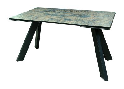 China Mesa de jantar de vidro moderada da extensão à venda