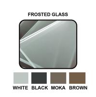 China Modern Rectangular Glass Dining Table 2.2 Meter Black Frosted Wear Resistance for sale