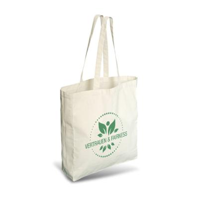 China custom logo printed durable canvas promotional bags full gusset design for sale
