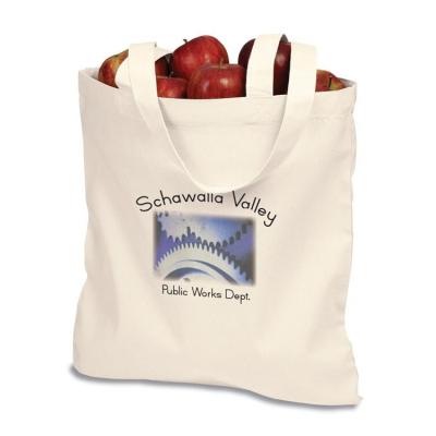 China eco-friendly premium fruit shopping white canvas bag custom logo printed for sale