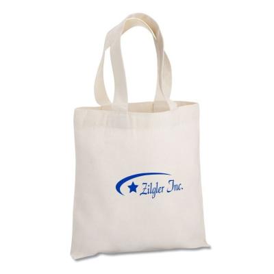 China custom single color logo boutique gift white canvas handle bags for shopping for sale
