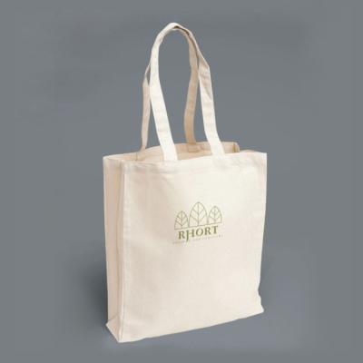 China cotton handbag with customized logo printed white canvas shopping bags for sale