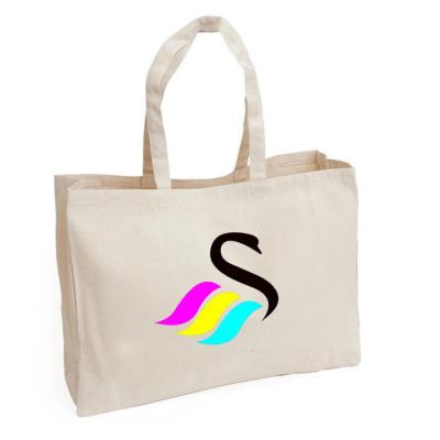 China durable large capacity grocery canvas bags for shopping custom logo printed cotton totes for sale