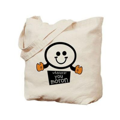 China cartoon style medium size white canvas souvenir bags with lovely design printed for sale