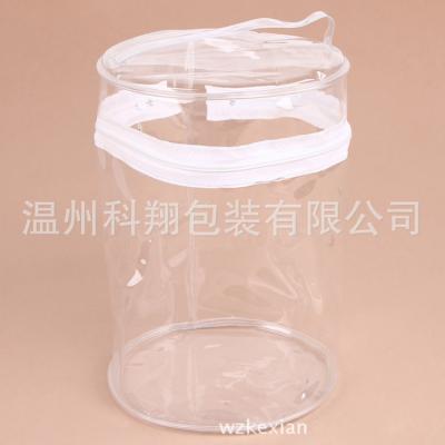 China transparent PVC tube hanging gift bags lady cosmetic bags custom logo printing for sale