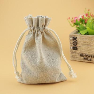 China custom printed eco-friendly jute fabric drawstring jewelry bags small gift bags for sale