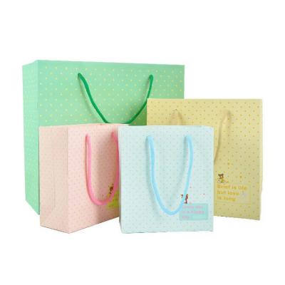 China high grade ivory board material paper gift bags full colour printing paper promotional bags for sale