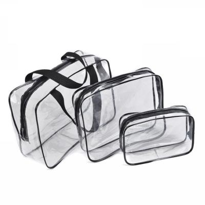 China transparent plastic pvc wash bags custom logo waterproof traveling towel bags for sale