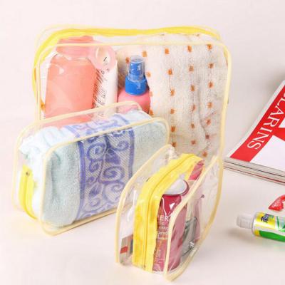 China customized portable transparent pvc cosmetic bags women travelling toiletry bags for sale