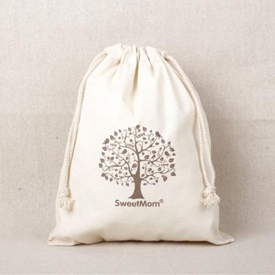 China eco-friendly cotton canvas drawstring bags personalized logo promotional gifts for sale