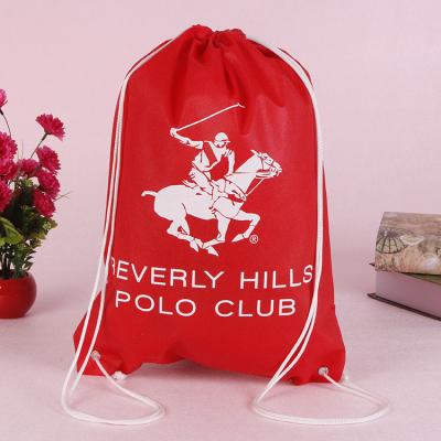 China economical polyester travelling drawstring bags customized logo kids backpacks for sale