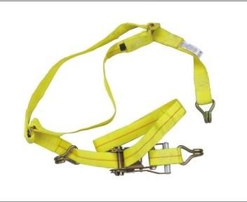 China 2" truck belt with J hooks yellow color for sale