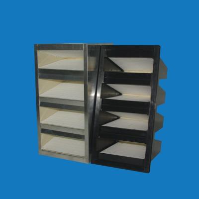 China Aluminum /pastic compressed filters OEM V Bank type HEPA filter for sale