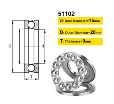 China Thrust Ball Bearings, 51106 Plane Axial Ball Bearing 3-in-1, 30mm x 47mm x 11mm Chrome Steel ABEC3 Single Row Roller for sale
