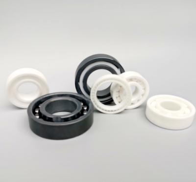 China Full Ceramic Ball Bearing 6000 6001 6002 6003 ZrO2 Zirconia Rings Balls Non Magnetic Corrosion Proof for MRI Medical Food Chemical for sale