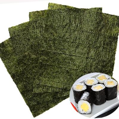 China Golden Green Roasted Seaweed Nori Full Size Sheets 280g 100 Sheets Vacuum Sealed Bag for sale