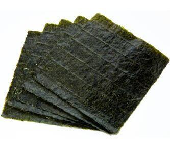 China Max 5% Moisture Dark Green Yaki Sushi Nori Seaweed With Wrapper for sale