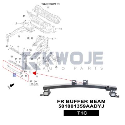 China OEM 501001359AADYJ Auto Parts FR BUFFER BEAM For Chery Exeed LX for sale