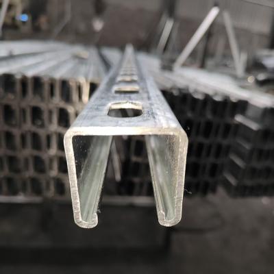 China Durable Powder Coated Metal Strut Channel For Building Construction Slotted Unistrut Channel for sale
