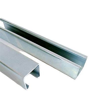 China Customized Solid Strut Channel 41×21 Mm Pre Galvanized Steel Mounting Rail for sale